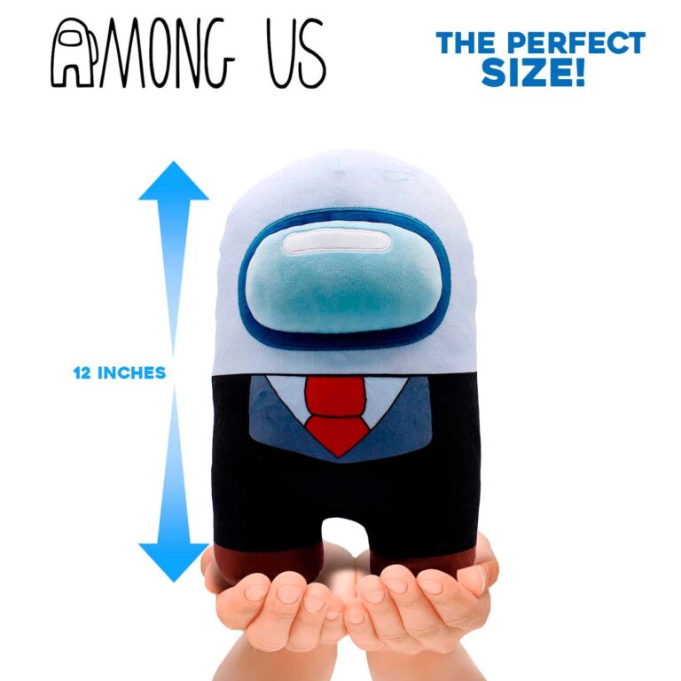 Among Us Mega 12" Plush (White w/Tuxedo) - Just Toys Intl